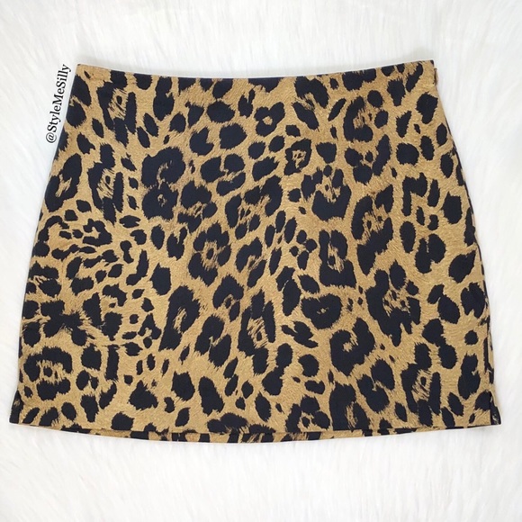Express | Skirts | Express Animal Print Mini Skirt Leopard Print Mini ...